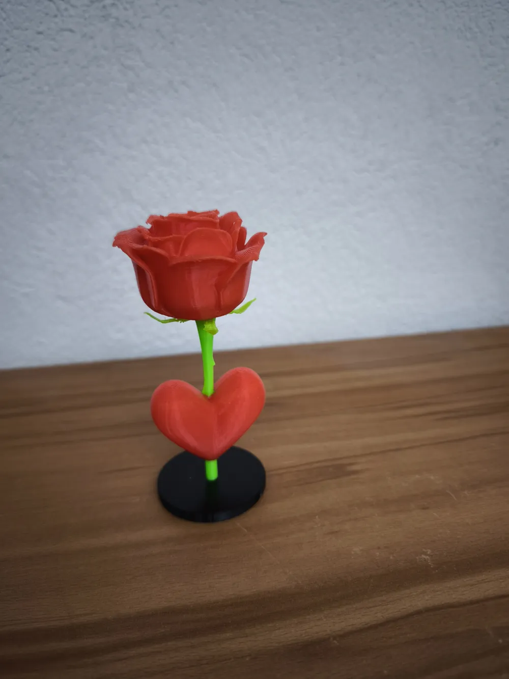 Rose with Heart as Photo Stand Valentine's Day - Free 3D Print Model ...