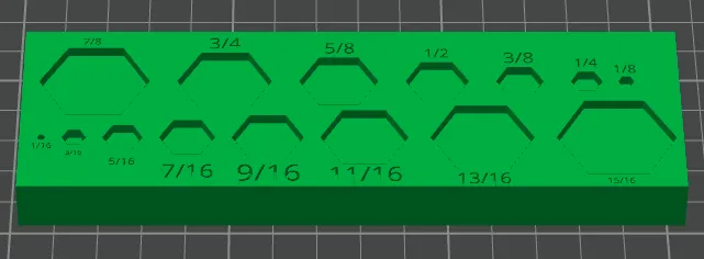 Hex Bolt Size Checker by MakingTheWorld MakerWorld: Download Free 3D Models