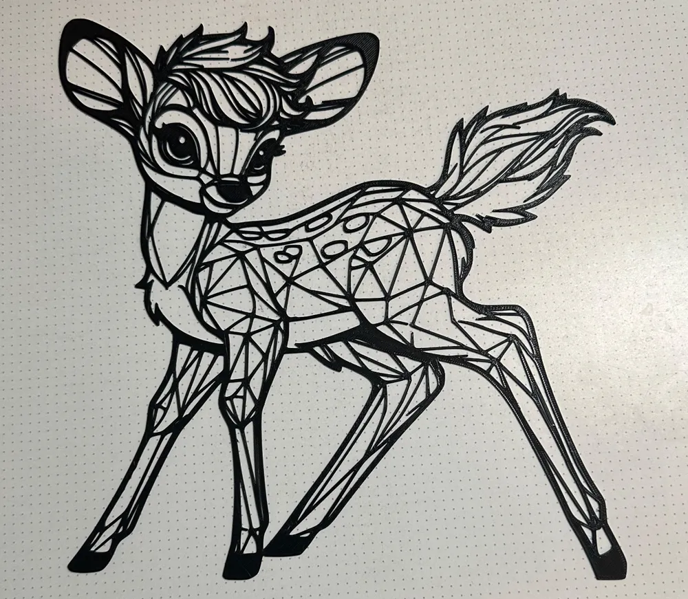 Bambi Dibujo Lineal / Arte Mural - Modelo de impresión 3D gratuito ...