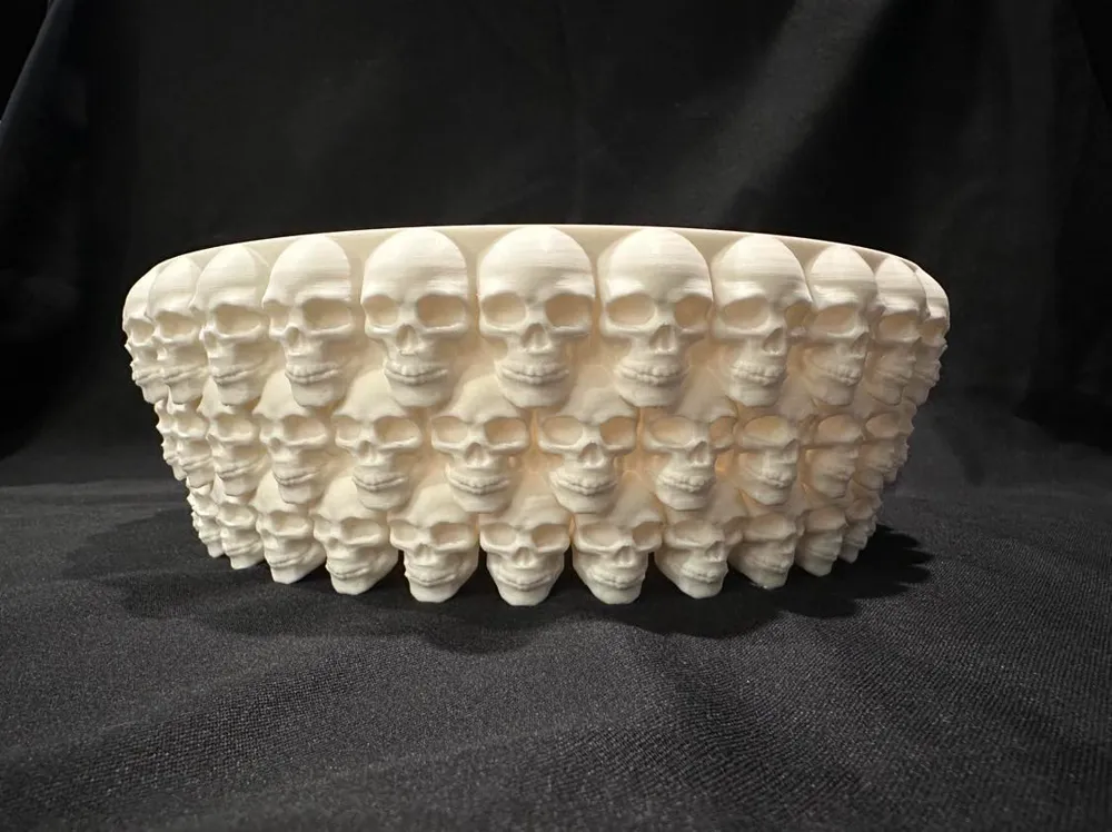 Large 250mm Gothic Skulls Bowl - High Detail by BATTCAVE MakerWorld ...