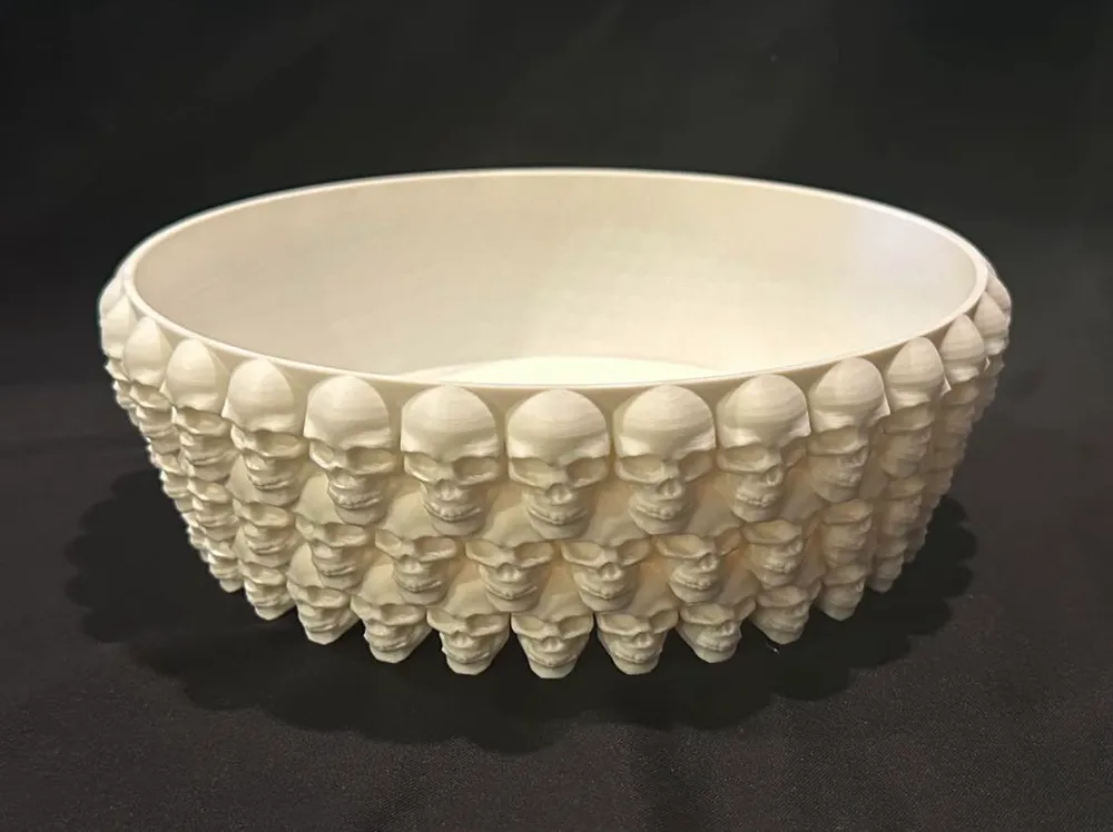 Large 250mm Gothic Skulls Bowl - High Detail by BATTCAVE MakerWorld ...