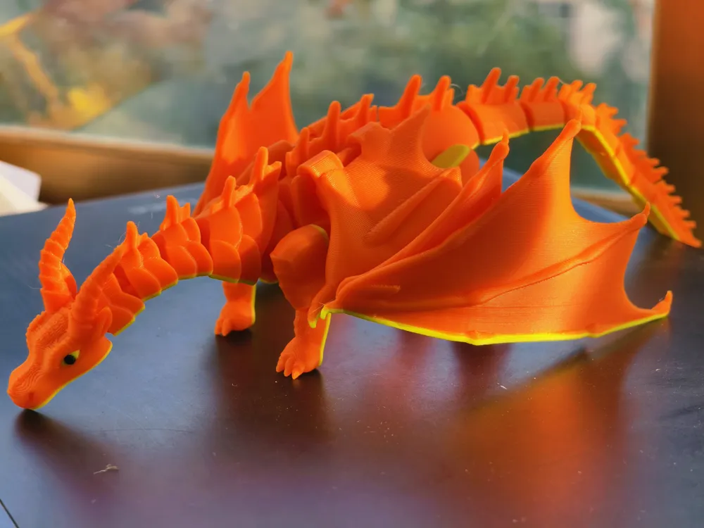 Sea Wing Wyvern, no supports, printable on A1 mini - Free 3D Print ...