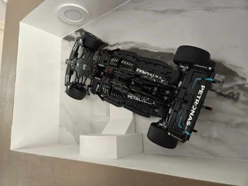 Slanted Technic Mercedes F1 Stand - Free 3D Print Model - MakerWorld