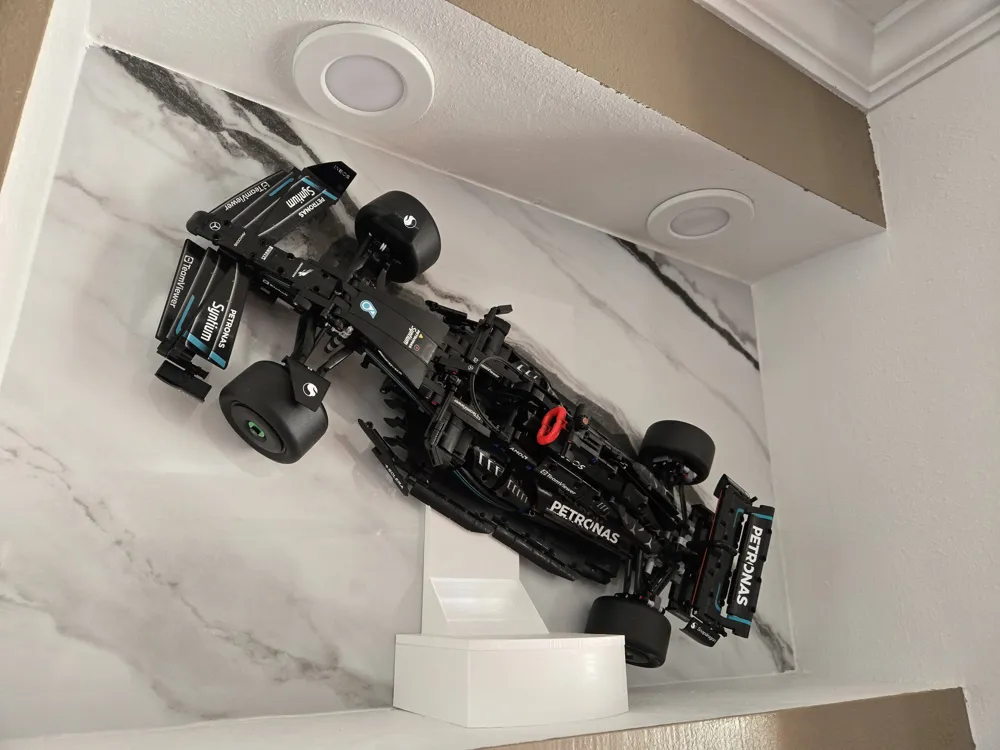 Slanted Technic Mercedes F1 Stand - Free 3D Print Model - MakerWorld
