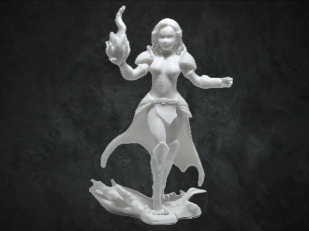 Female Elven Fire Mage by Scott MakerWorld: Download Free 3D Models