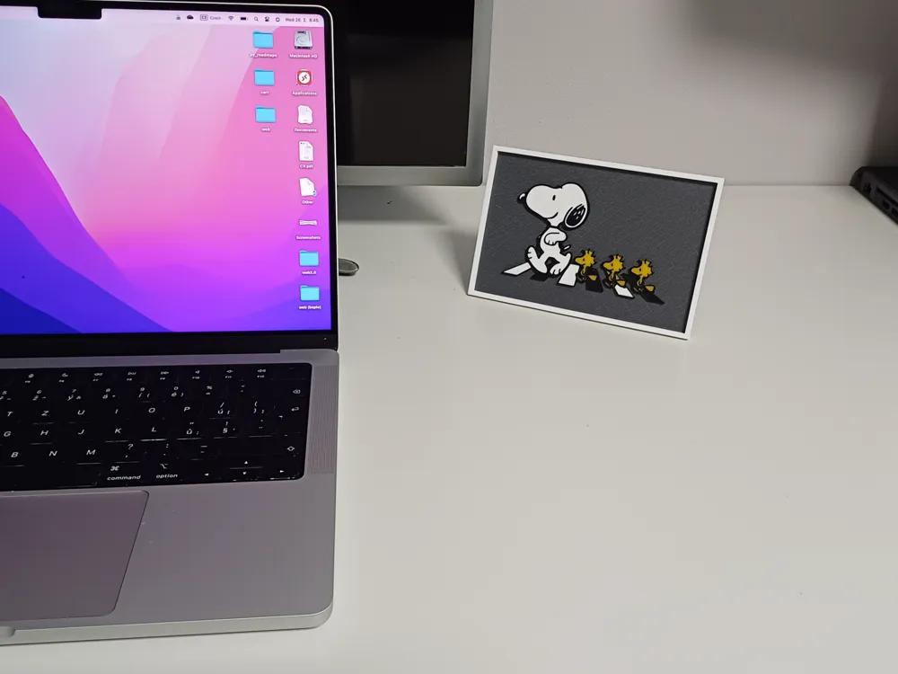 Snoopy spatial picture on wall or desk by Kiron 21 MakerWorld: Download ...