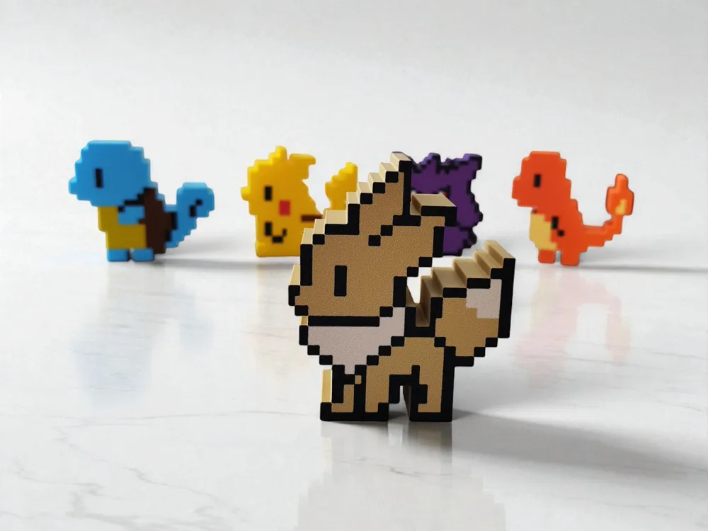 Pokemon 8-Bit-Eevee by Desgineer MakerWorld: Download Free 3D Models