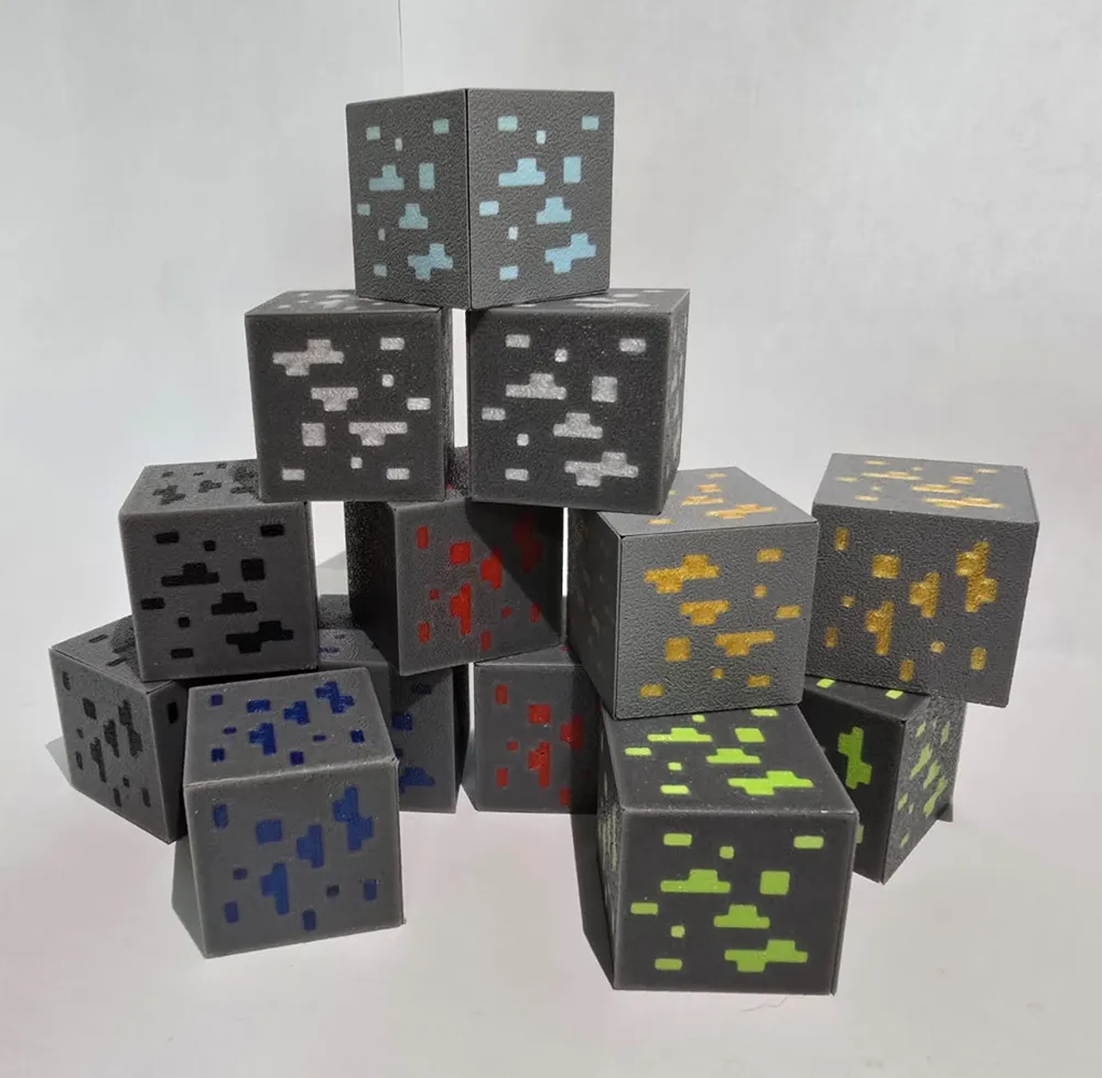 Minecraft Ore Block Toy by 3DBURI MakerWorld: Download Free 3D Models