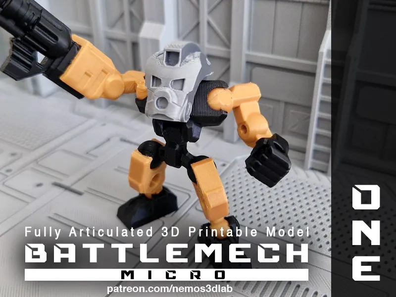 BattleMech Micro - One by Nemo's 3D Lab MakerWorld: Download Free 3D Models