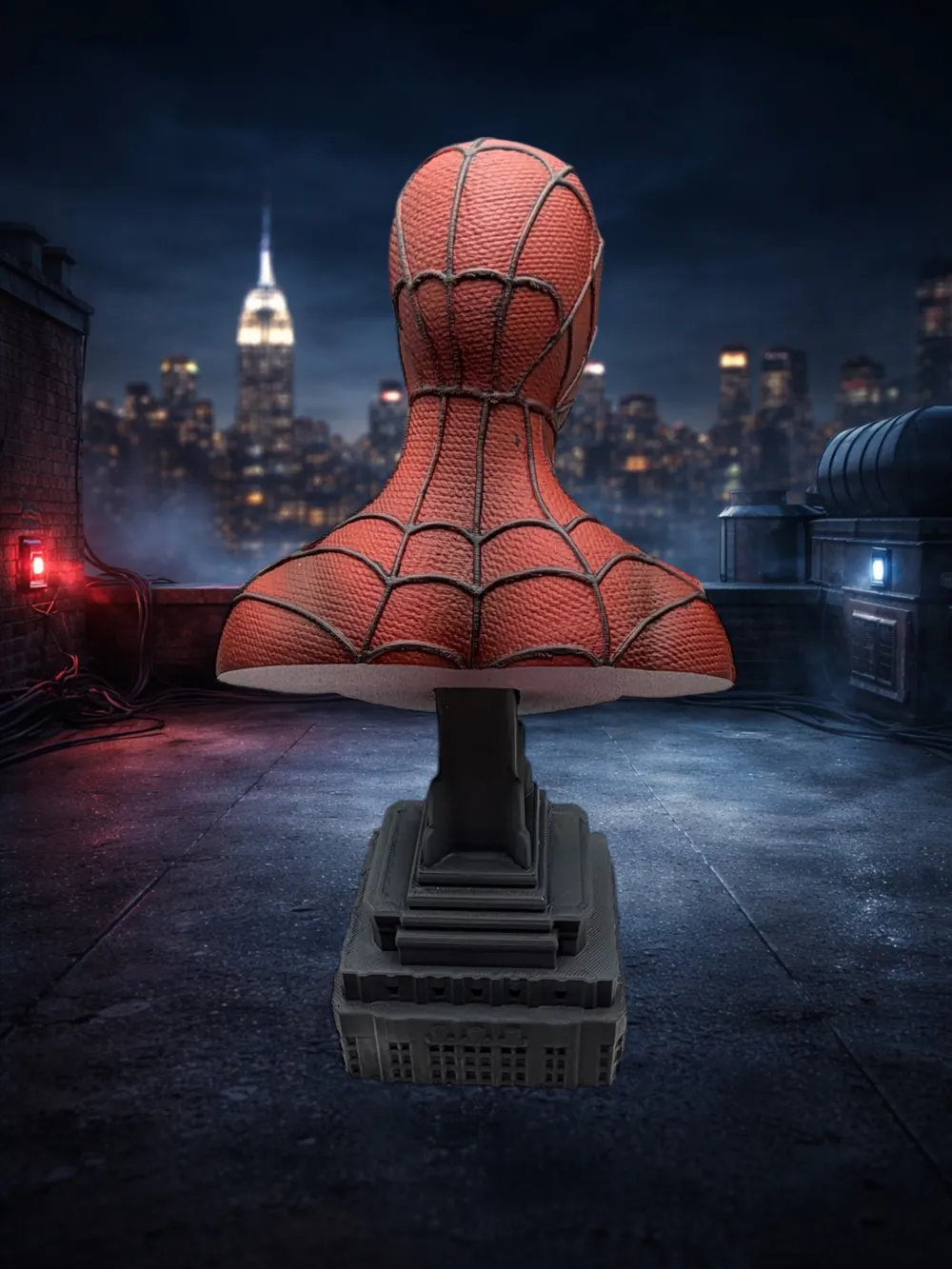 Spider-Man with Empire State Base - Free 3D Print Model - MakerWorld