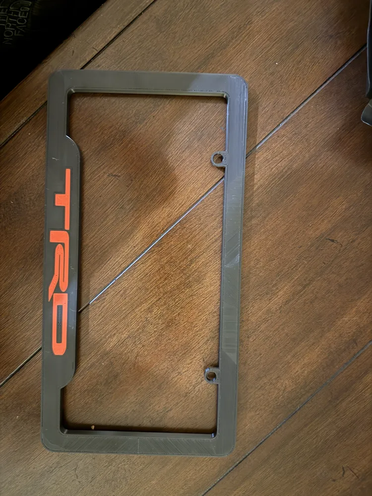 TRD LICENSE PLATE FRAME - Free 3D Print Model - MakerWorld