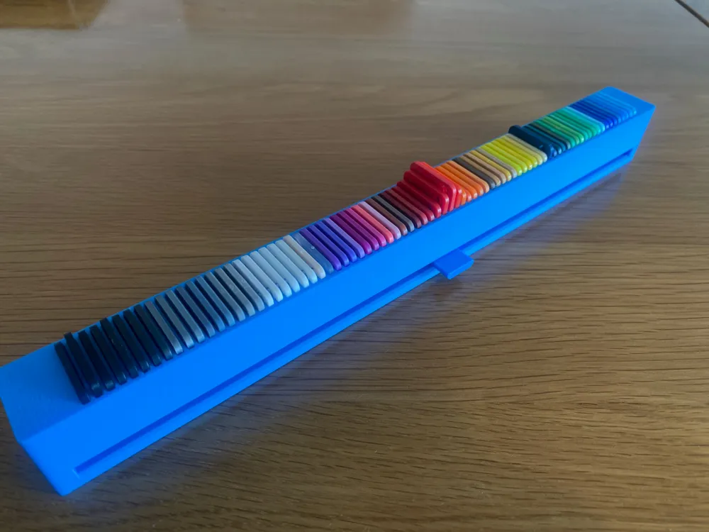 Linear Filament Swatch Holder V2- Lifts Swatches by Buddz MakerWorld ...
