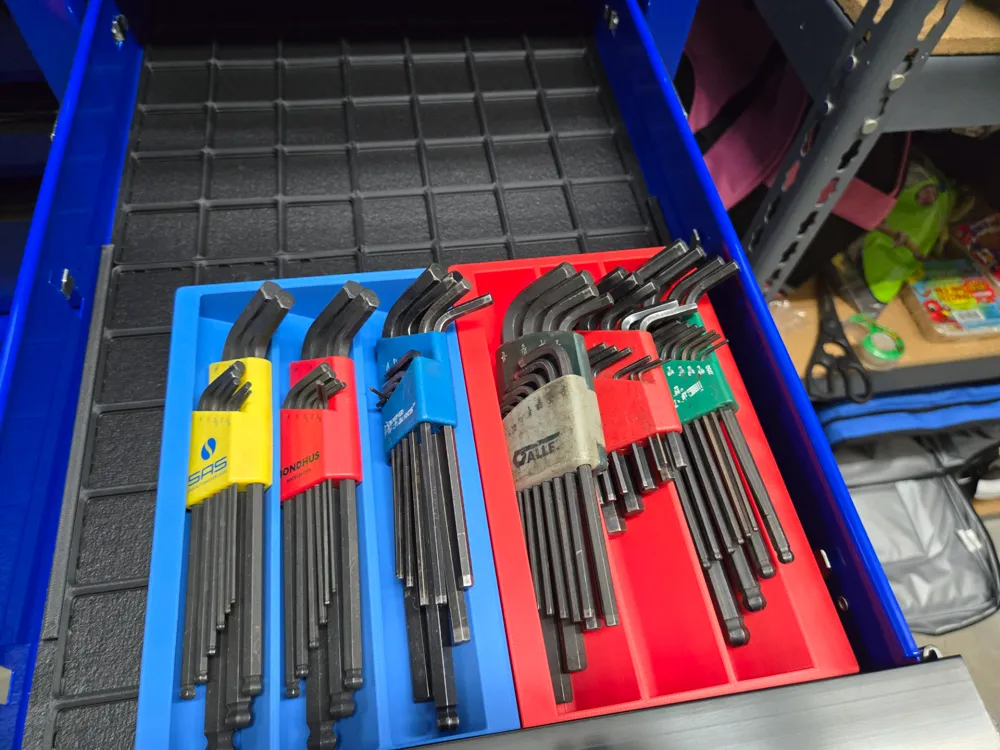 Gridfinity Hex Key Set Holder (Standard) by VFRLuke MakerWorld: Download Free 3D Models