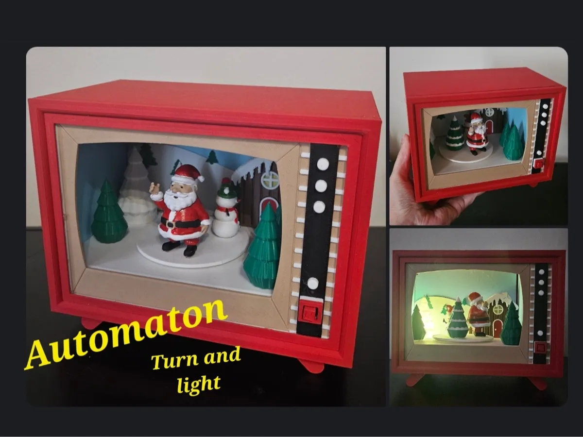 Vintage TV automaton - Free 3D Print Model - MakerWorld