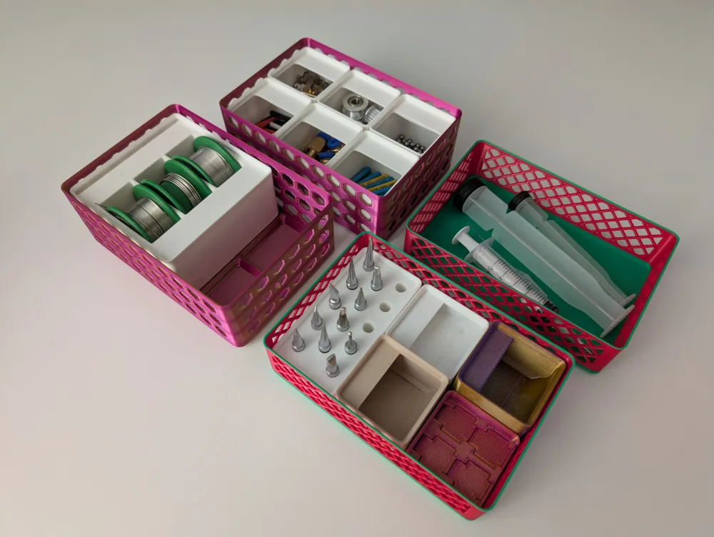 Stackable gridfinity storage basket [PARAMETRIC] - Free 3D Print Model ...