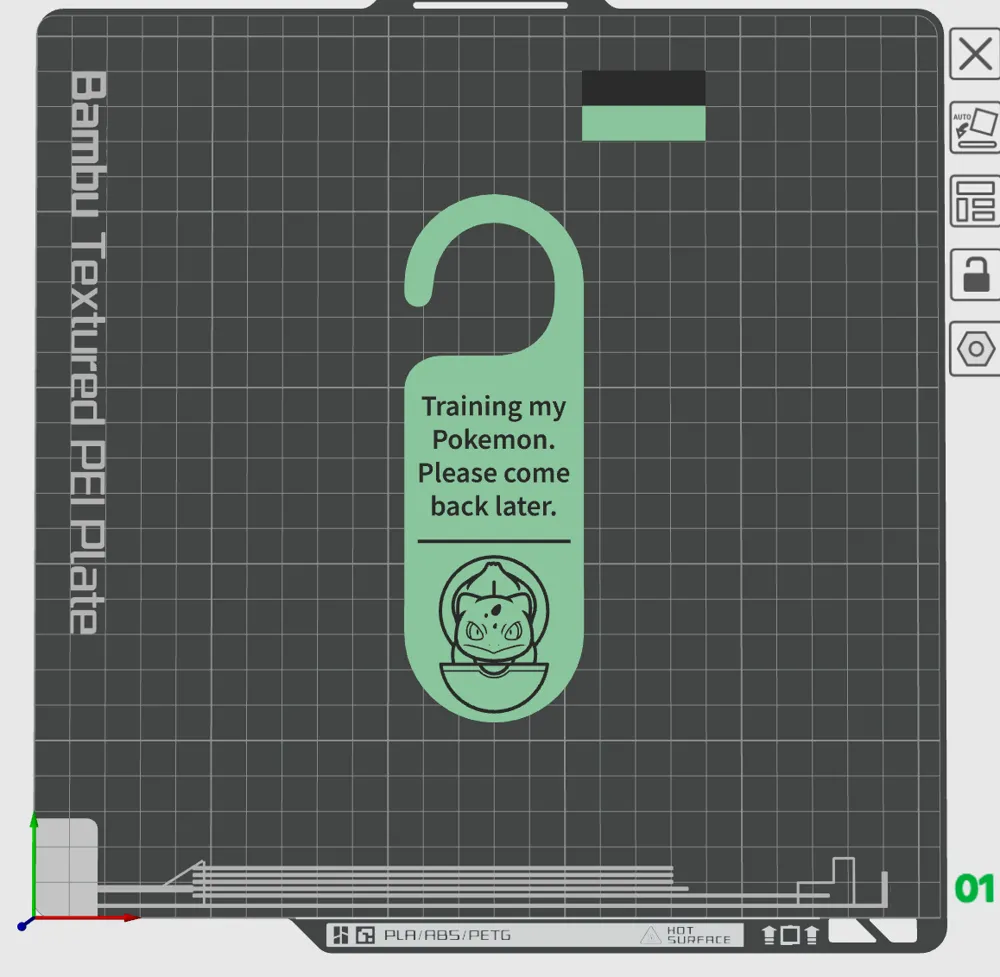 Pokemon / Door hanger / Do Not / Bulbasaur by 3D Prints This Week ...