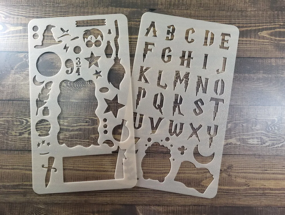 Alphabet & Journaling Stencils for Art - 2 Pack - Free 3D Print Model ...