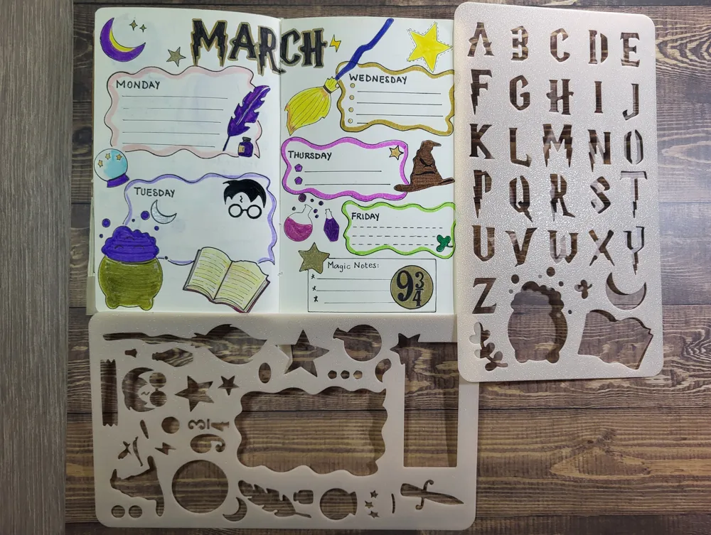 Alphabet & Journaling Stencils for Art - 2 Pack - Free 3D Print Model ...