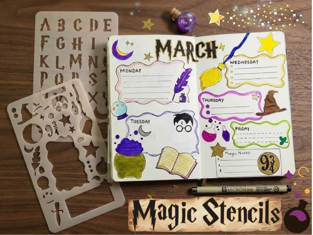 Alphabet & Journaling Stencils for Art - 2 Pack - Free 3D Print Model ...