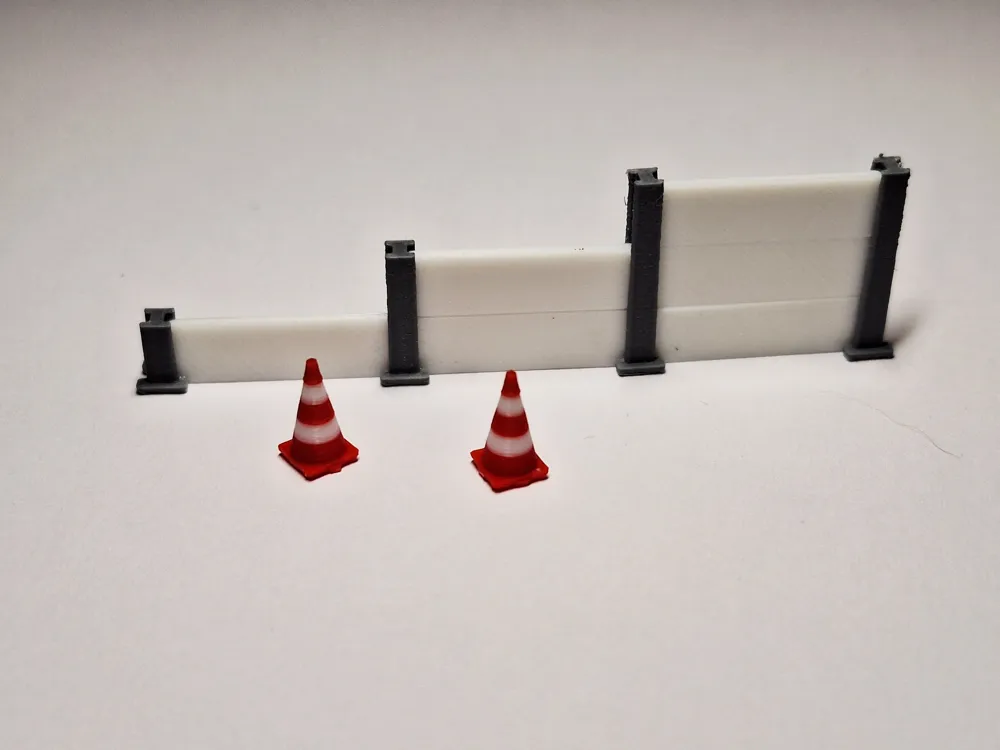 H0 1:87 mobile flood barrier / concrete barrier - Free 3D Print Model ...