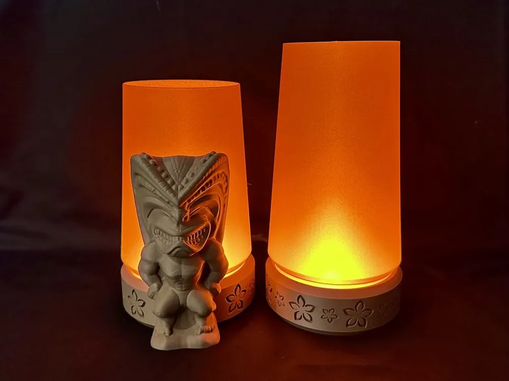 Volcano Tiki Lamp - Two Sizes - Two Styles by BATTCAVE MakerWorld ...