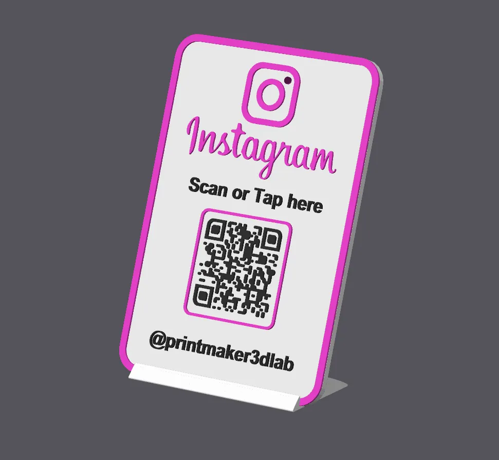 Suporte para QR Code + NFC do Instagram, personalize-o por FgChuck ...