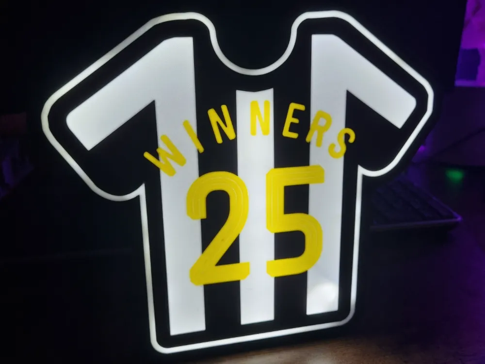 Newcastle United WINNERS 25 - Free 3D Print Model - MakerWorld