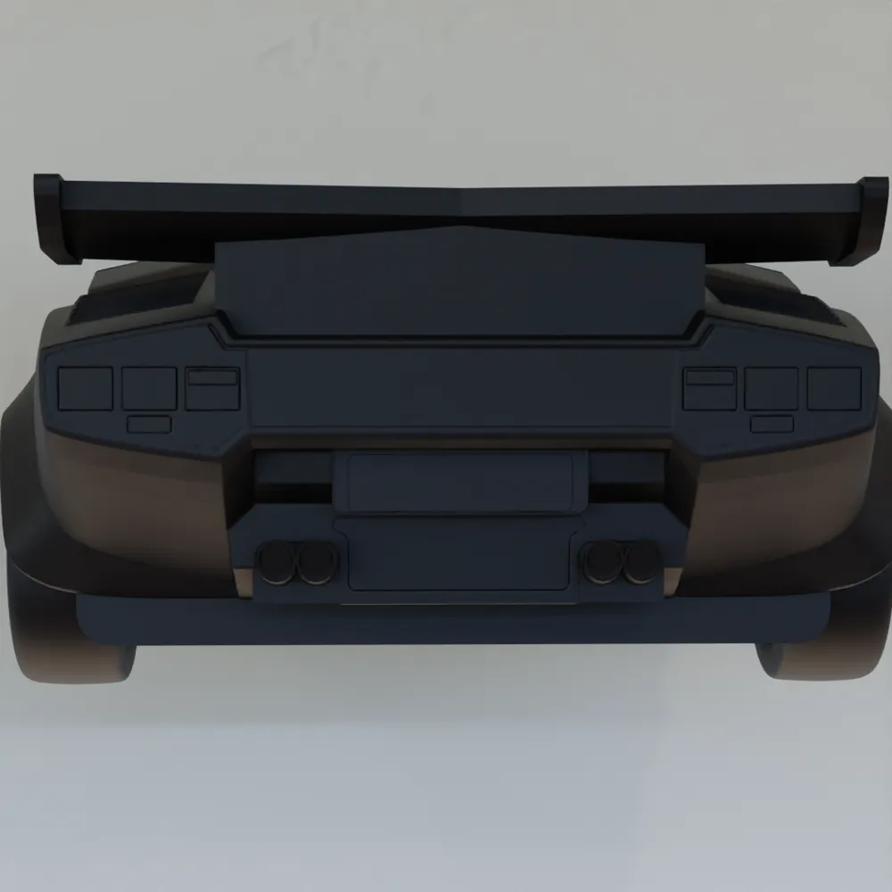 Lamborghini Countach 5000 QV Wall Art - Rear View - Free 3D Print Model ...