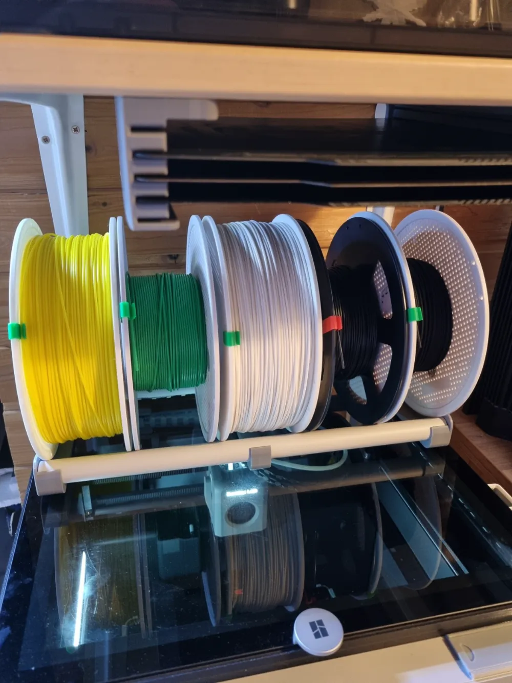 Filament Spulen Ablage Regal Tisch by Andy_E - MakerWorld