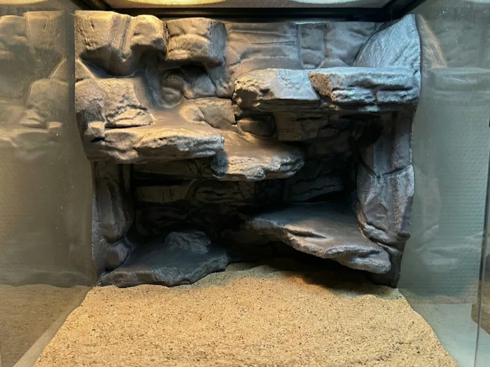 Aquarium Terrarium Rock Cliff Stone 3D Background - Free 3D Print Model ...