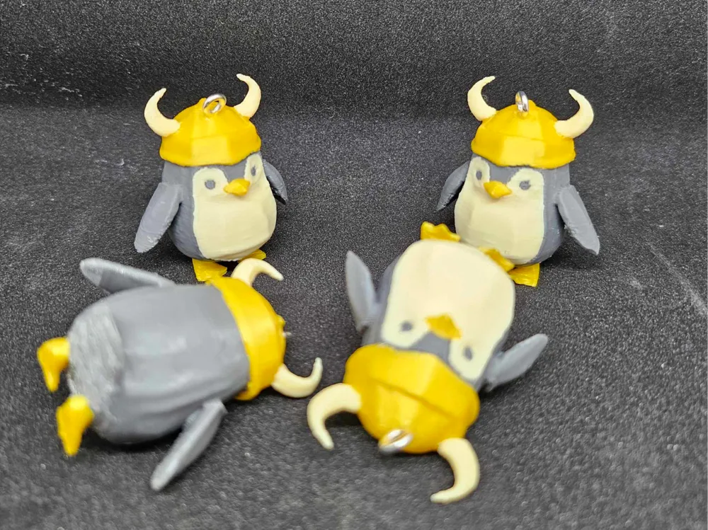 Penguin Viking Keychain by Turll - MakerWorld