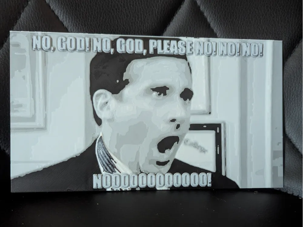 Michael Scott the office meme hueforge (read desc) by ETHYN3D - MakerWorld