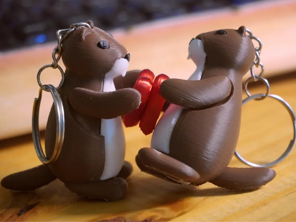 Cute magnetic heart Marmot keychains by MagicTINTIN MakerWorld ...