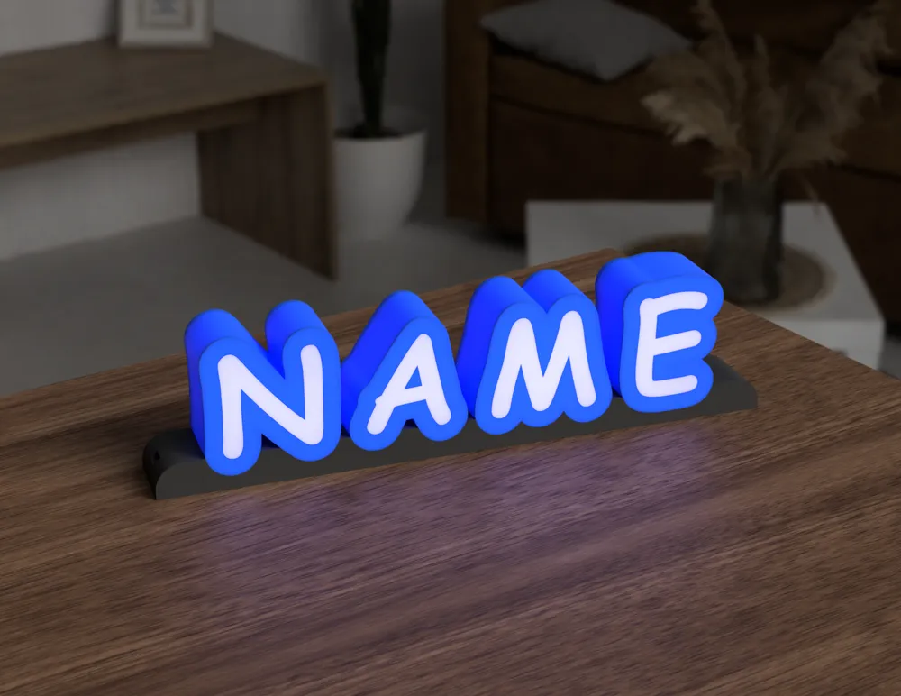 Custom Name LightBox, Led lamp by Infinite Ideas 3D MakerWorld ...