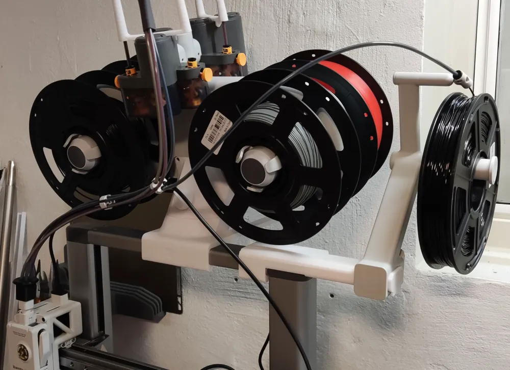 A1 Top-side-mount Spool Holder with AMS Lite by Maddin0181 - MakerWorld