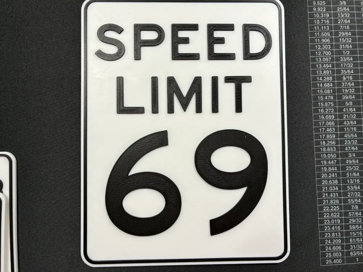 69 Speed Limit sign - Free 3D Print Model - MakerWorld