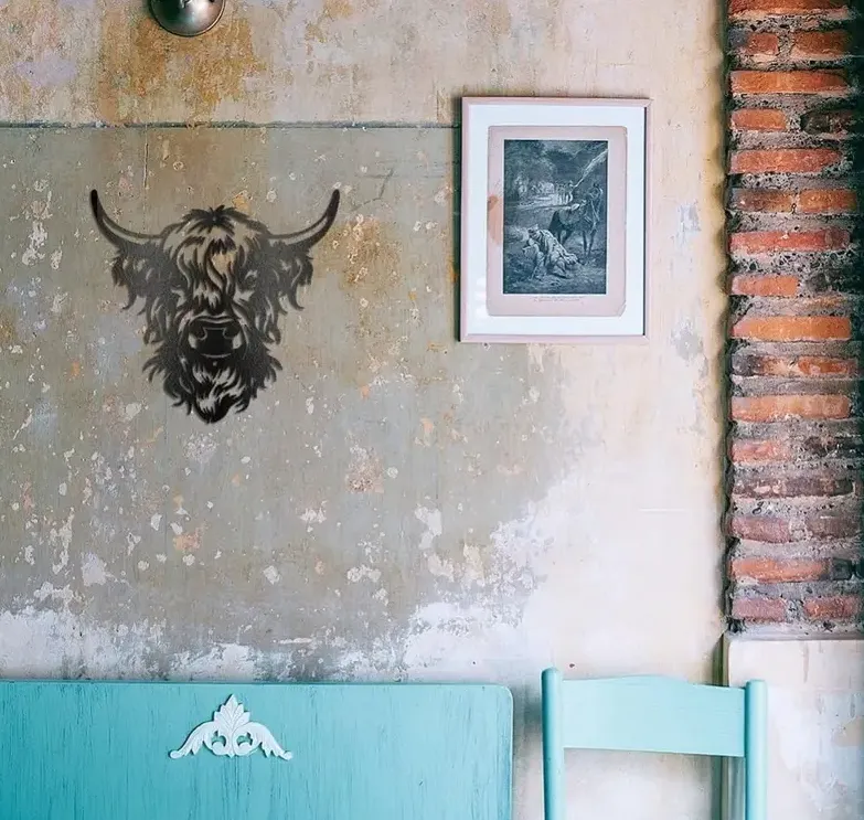 Highland Cow Head - Wall Art by Dierk24 MakerWorld: Download Free 3D Models