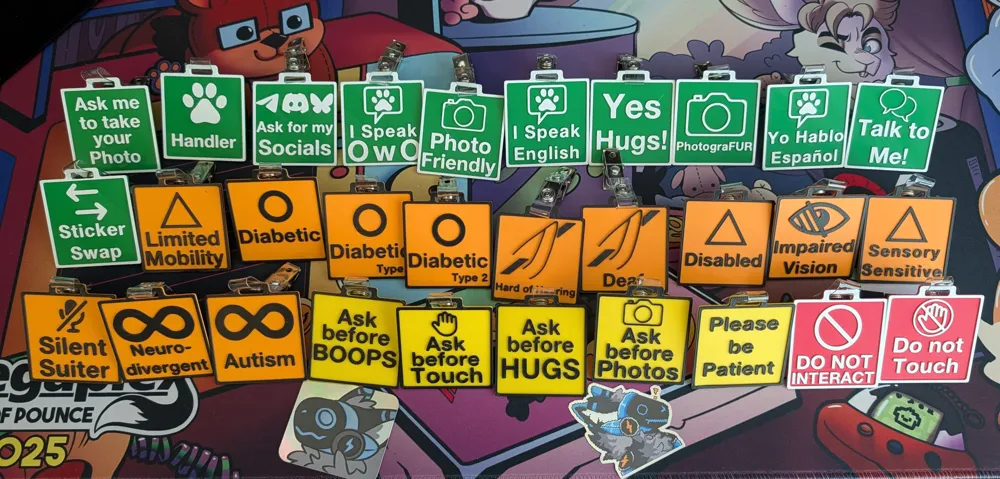Furry Fursuit Communication Badges - Free 3D Print Model - MakerWorld