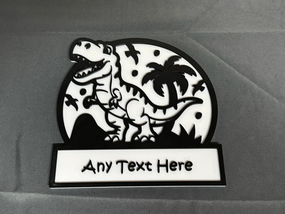 Personalized Child Dinosaur Name Sign Editable - Free 3D Print Model ...