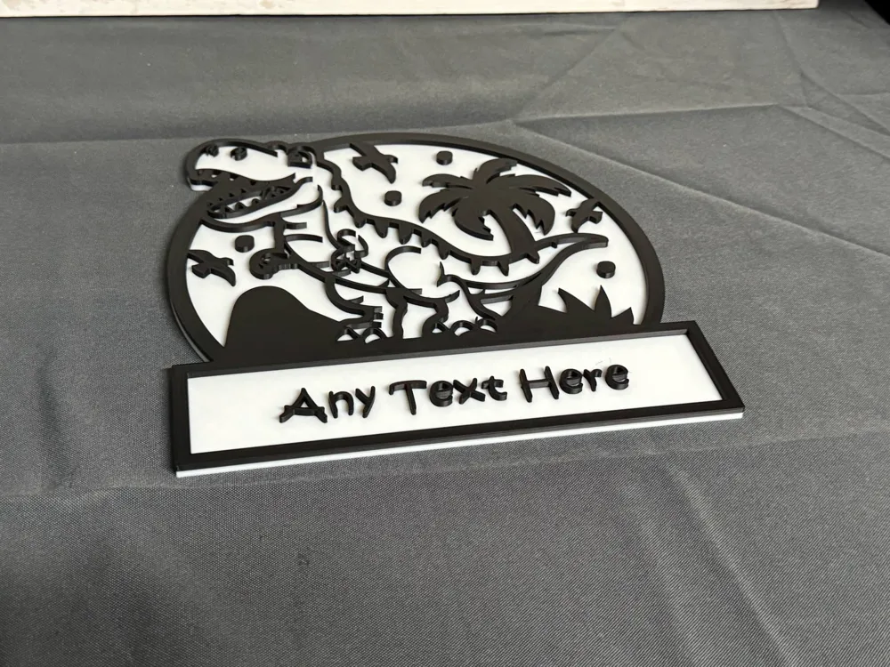 Personalized Child Dinosaur Name Sign Editable - Free 3D Print Model ...