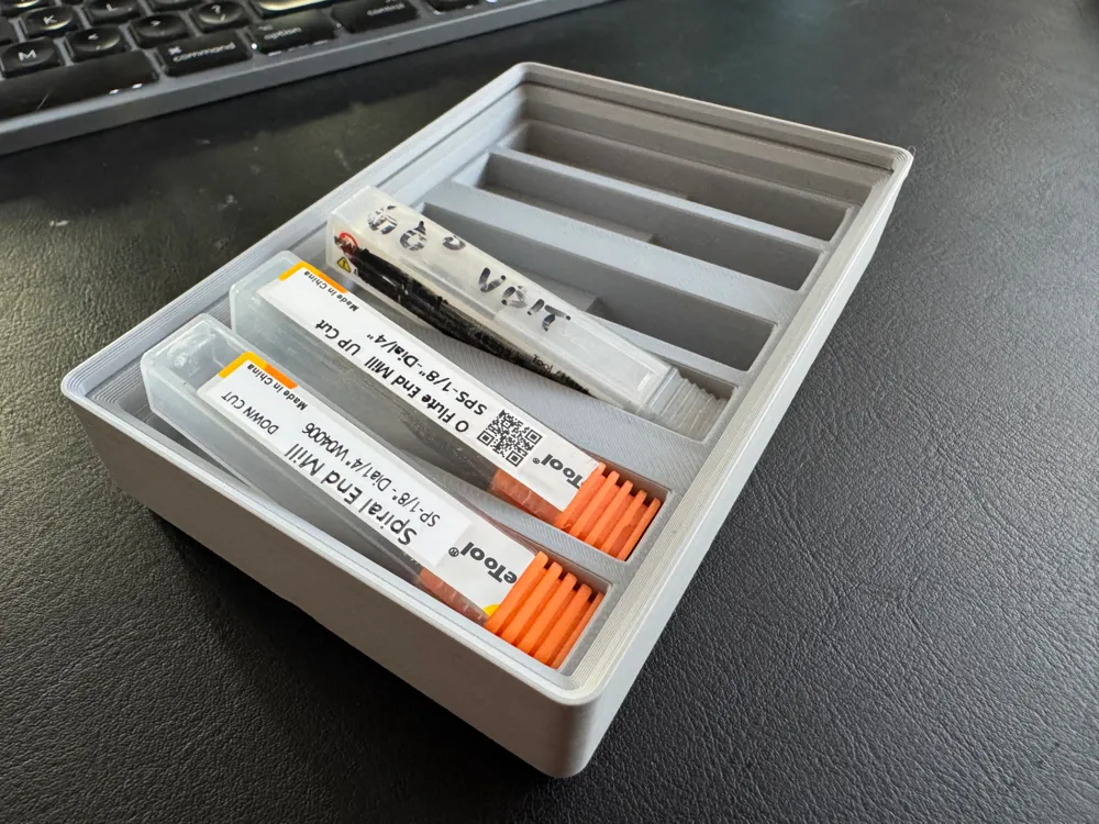 Gridfinity - CNC End Mill Bit Holder Bin Tray by grubbmake MakerWorld: Download Free 3D Models