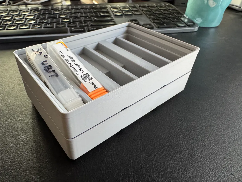 Gridfinity - CNC End Mill Bit Holder Bin Tray by grubbmake MakerWorld: Download Free 3D Models