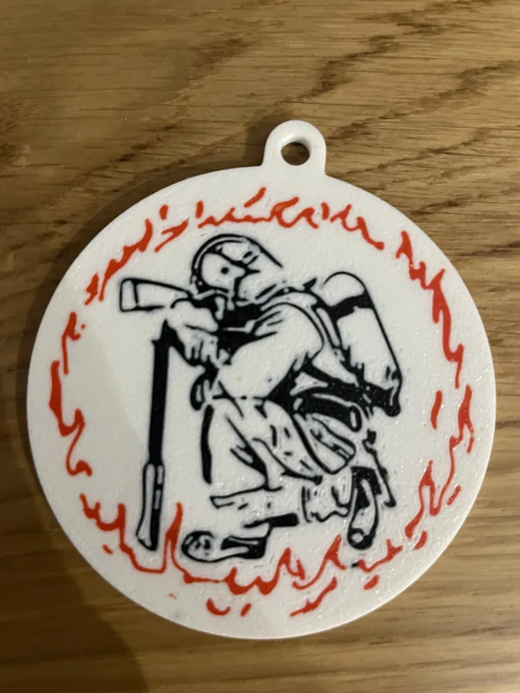 firefighter keychain - Free 3D Print Model - MakerWorld