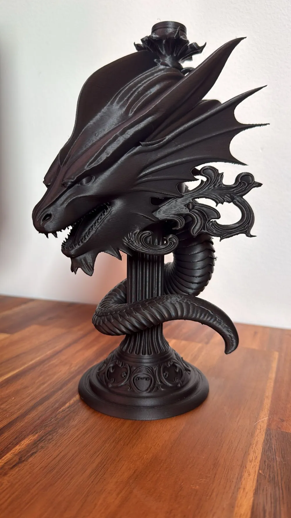 Gothic Dragon Statue - Ornamental Candlestick - Free 3D Print Model ...