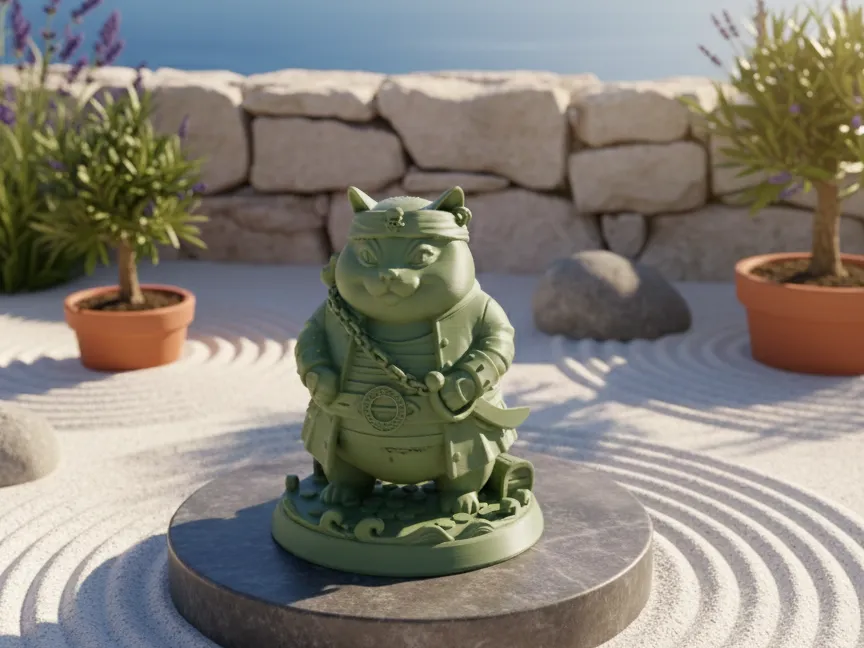 The Zen Pirate Cat - Free 3D Print Model - MakerWorld