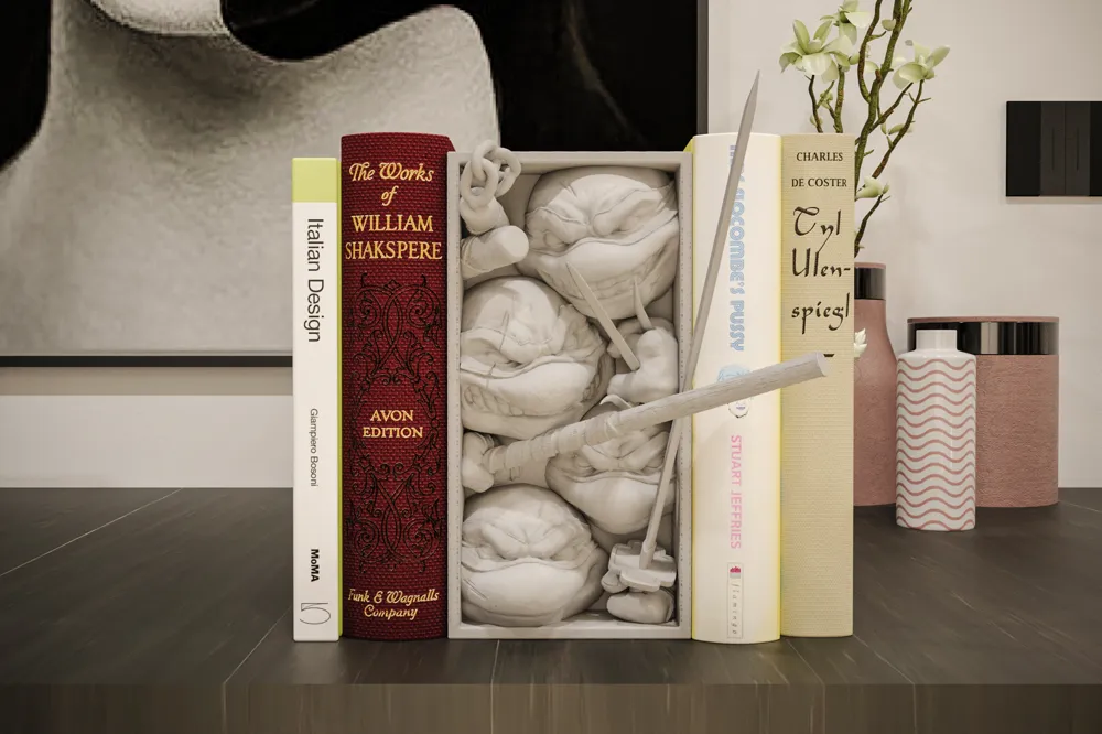 TMNT Book Nook and Wall Mount - Free 3D Print Model - MakerWorld