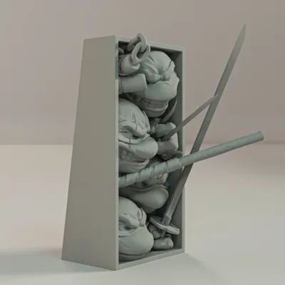 TMNT Book Nook and Wall Mount by Treddigineer MakerWorld: Download Free ...