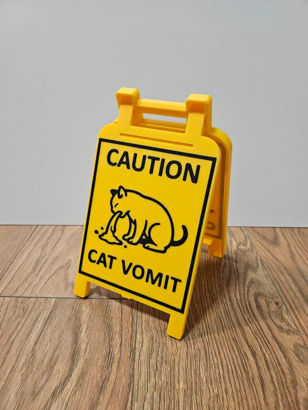 CAUTION CAT VOMIT SIGN [NO AMS] [NO SUPPORT] - Free 3D Print Model ...