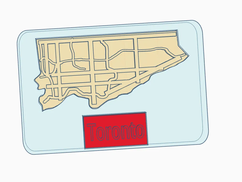 Miniature Toronto Desk Map - Free 3D Print Model - MakerWorld