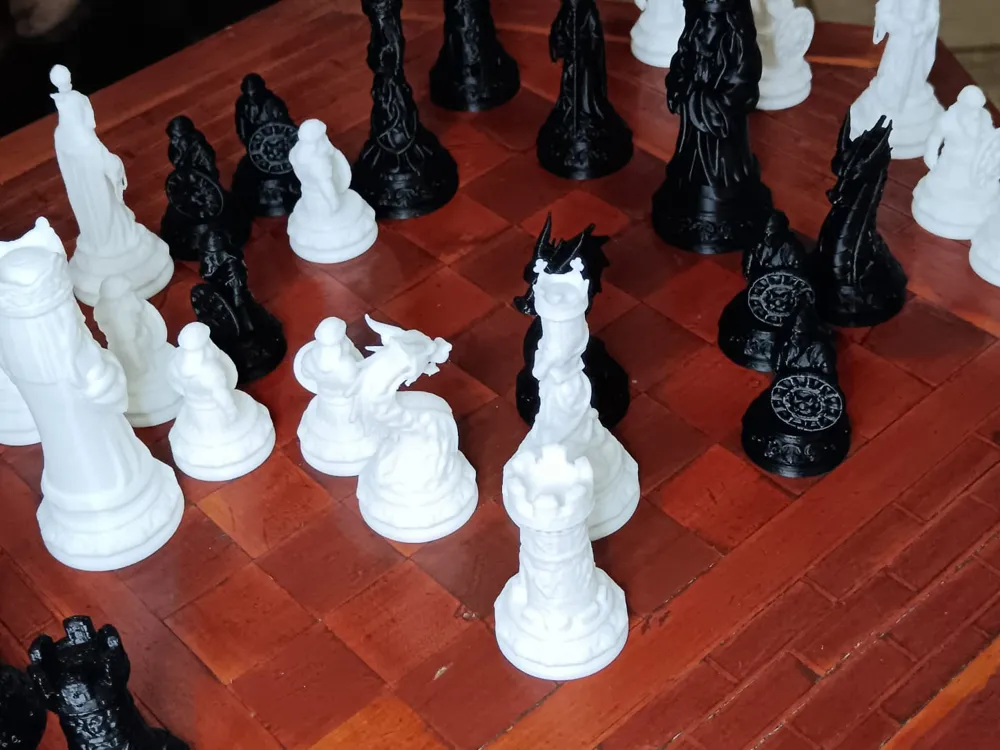 Celtic Chess Pieces Set - Free 3D Print Model - MakerWorld